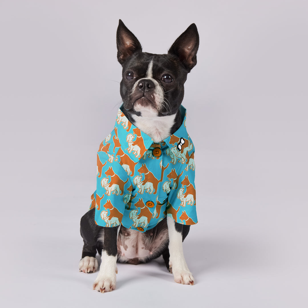 Active Dog Button Shirt – Sgt Puppa